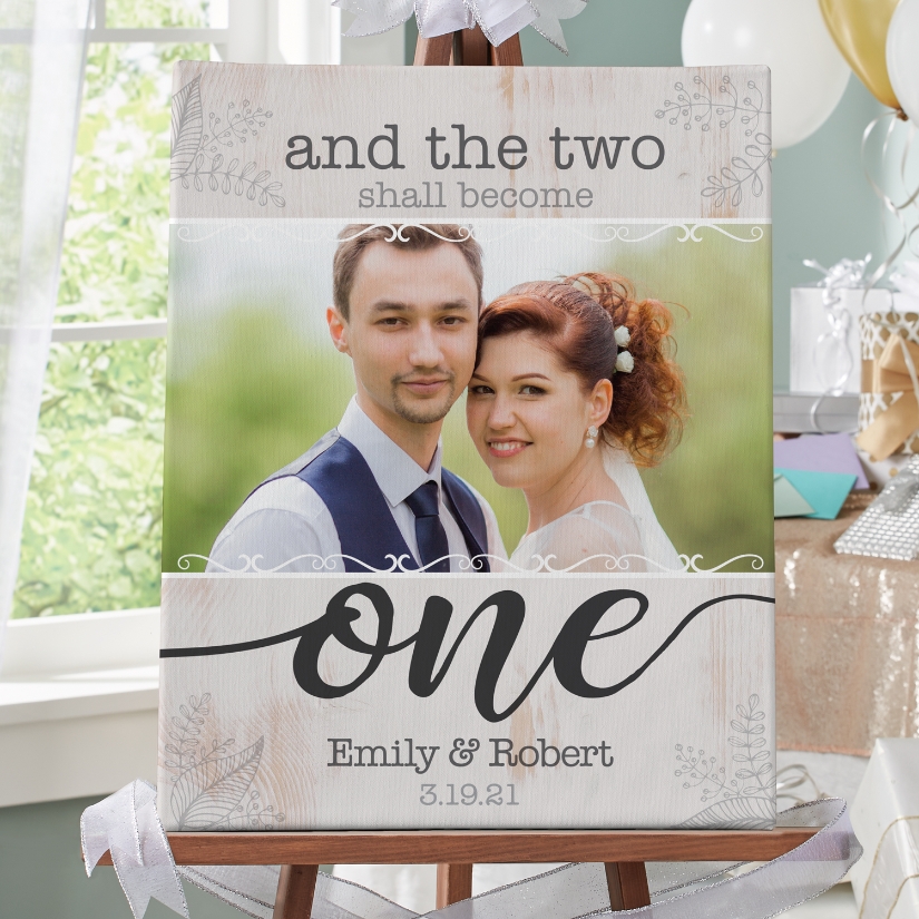 Two Shall Become One Photo Canvas | Personal Creations