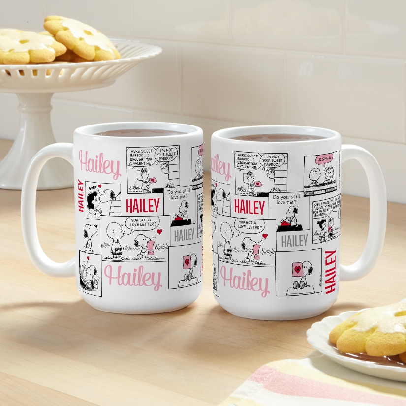 PEANUTS® Valentine Comic Panel Mug at Gifts.com