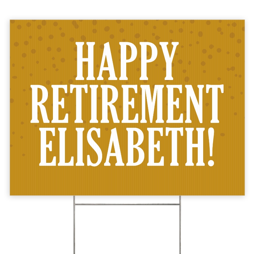 Create Your Own 2 Sided Yard Sign - Gold | Personal Creations