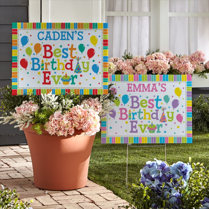 Ultimate Birthday Celebration Personalized Yard Sign at Gifts.com
