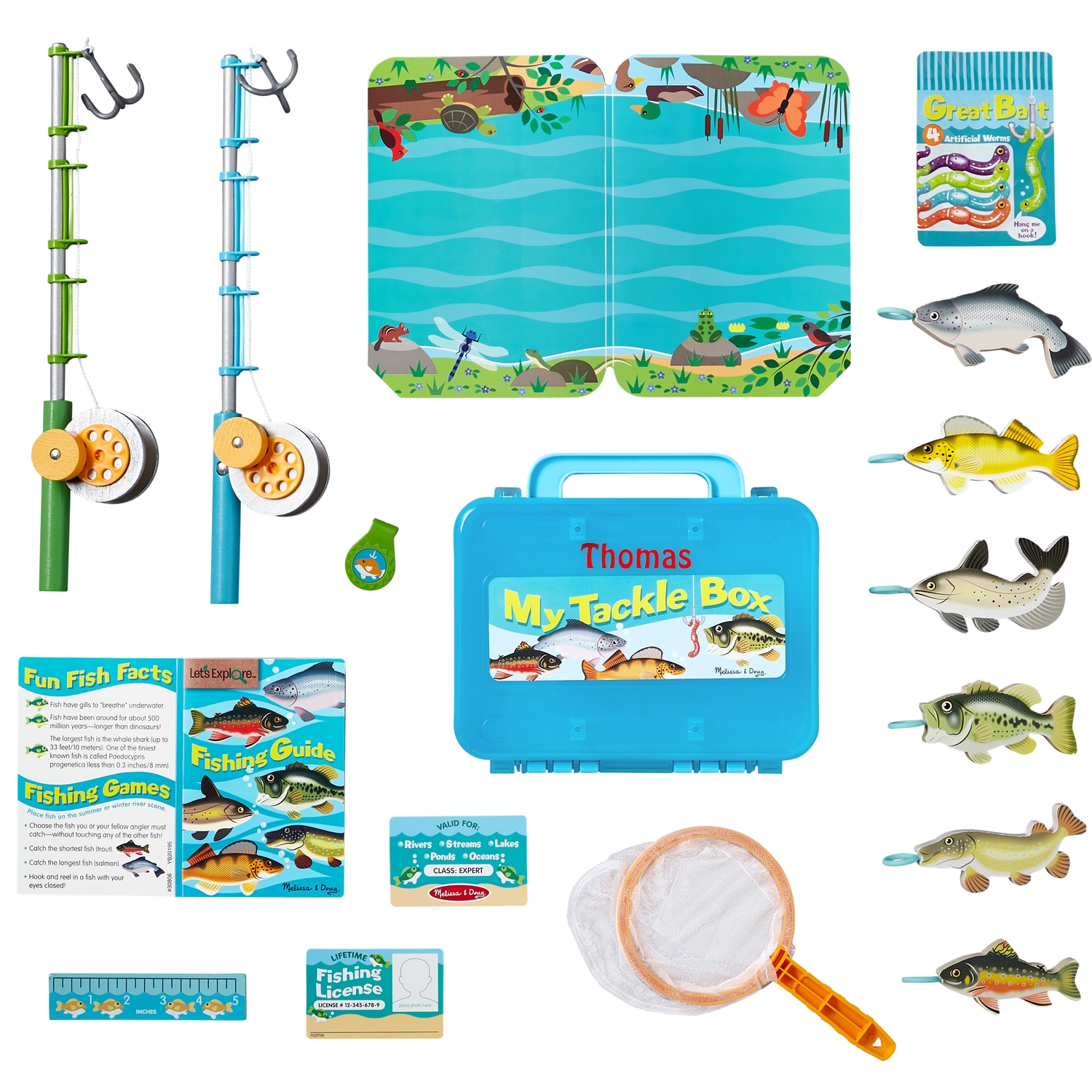 Melissa & Doug® Tackle Box & Fishing Play Set | Personal Creations