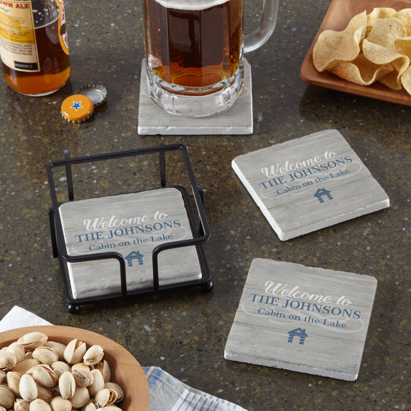 Welcome To Our Unique Haven Personalized Coasters at Gifts.com