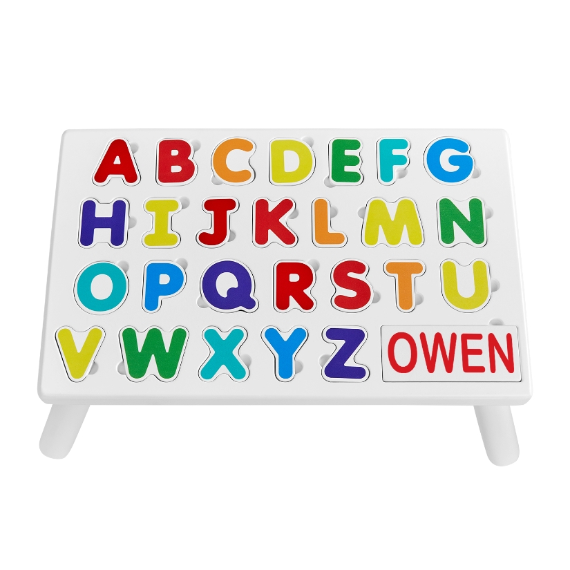 Alphabet Puzzle Step Stool - Primary - Name at Gifts.com