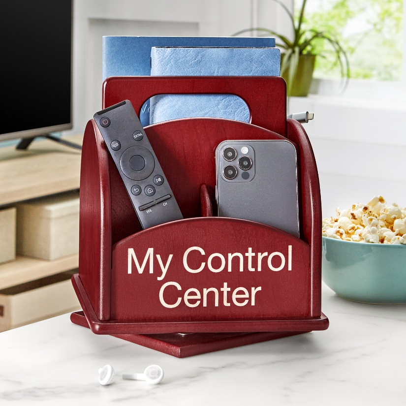 Rotating Wooden Personalized Organizer at Gifts.com