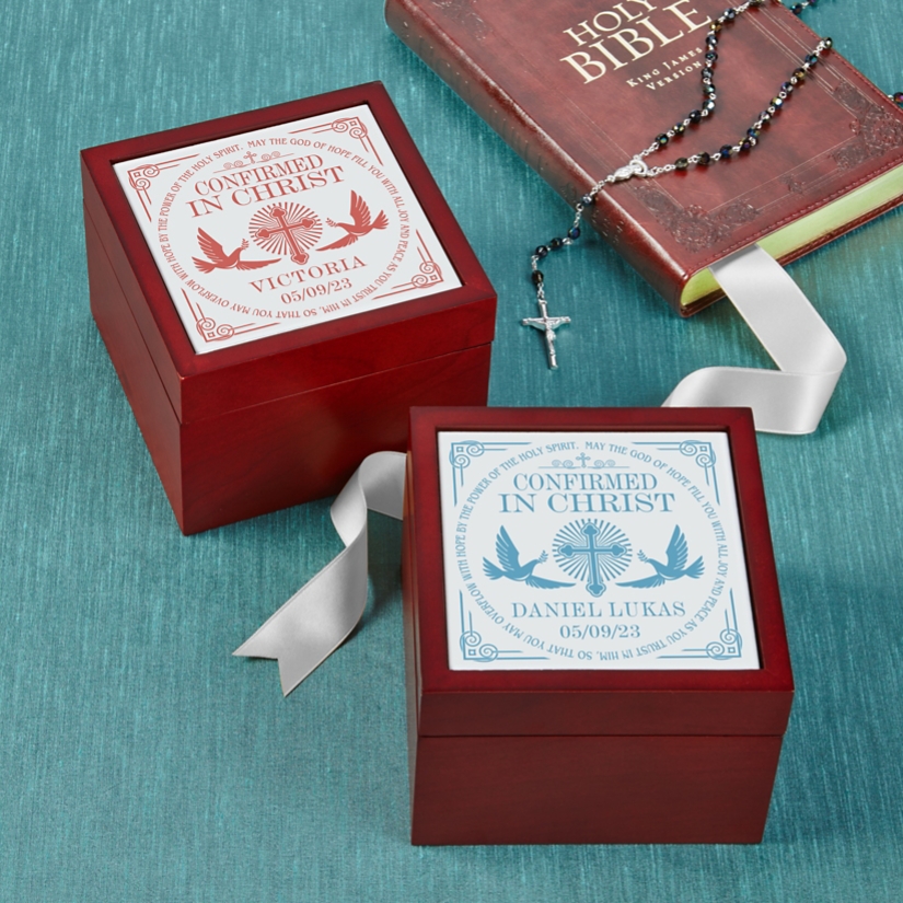 Confirmation Memories Tile Keepsake Box | Personal Creations