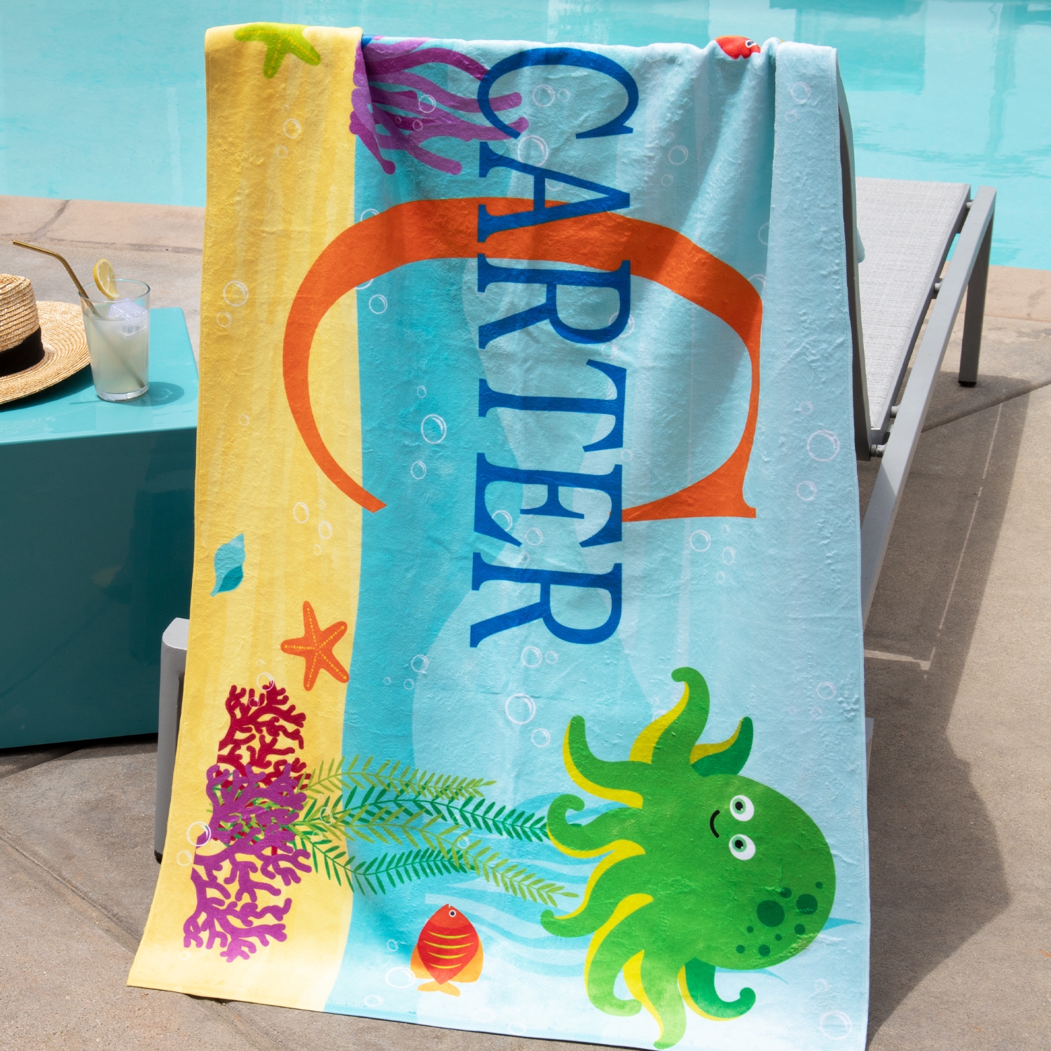 My Favorite Character Personalized Beach Towel Collection | Parker & Pip