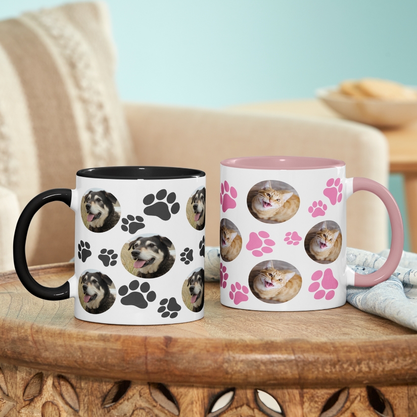 Pet Paw Print Photo Mug | Personal Creations