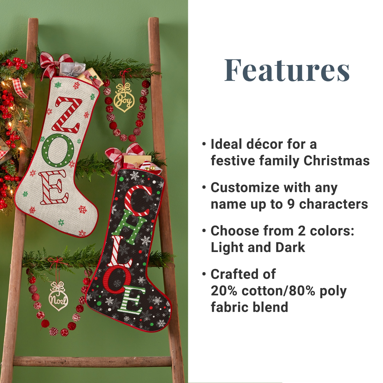 Festive Name Stocking | Personal Creations