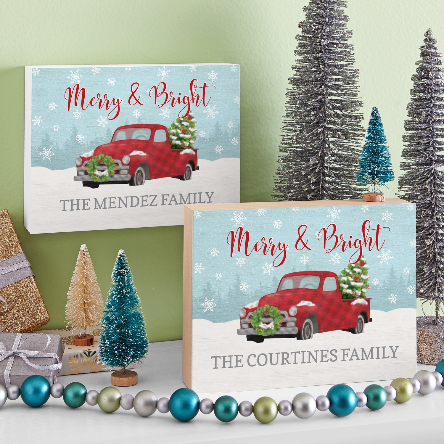 Classic Christmas Wood Block at Gifts.com