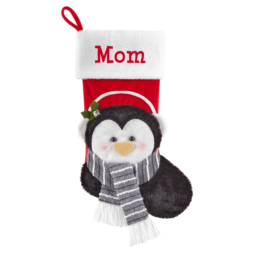 North Pole Pals Plush Stocking-Penguin at Gifts.com