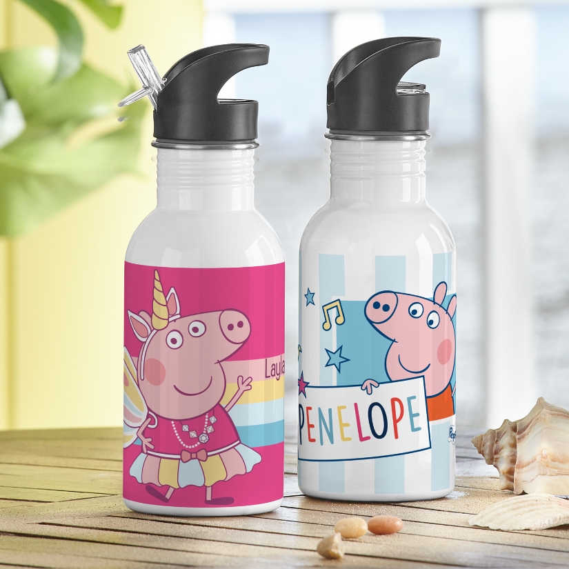 Peppa Pig Delightfully Personalized Water Bottle | Parker & Pip