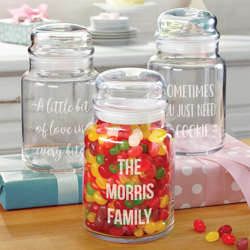 Any Message Glass Treat Jar | Personal Creations