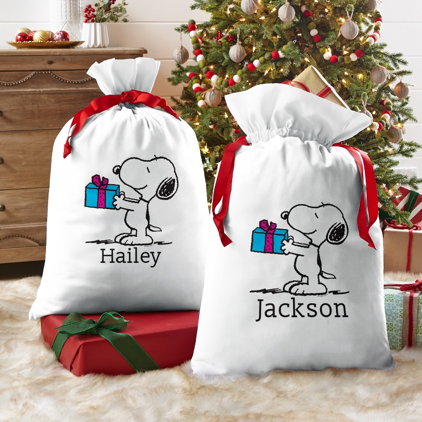 PEANUTS® Snoopy™ Personalized Giant Present Gift Bag at Gifts.com