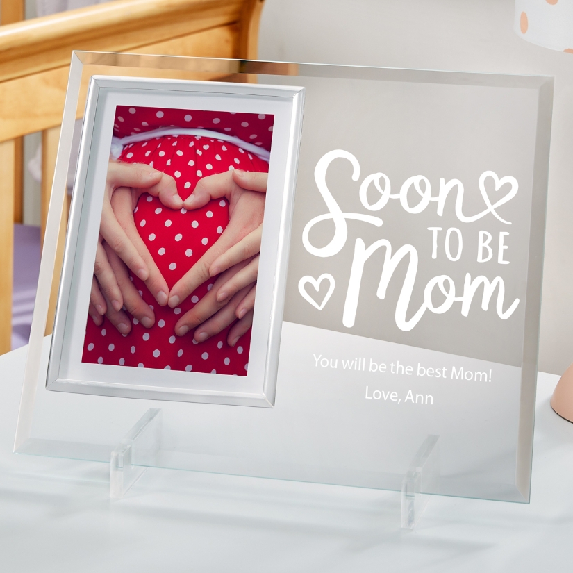 Future Mom Personalized Glass Photo Frame at Gifts.com