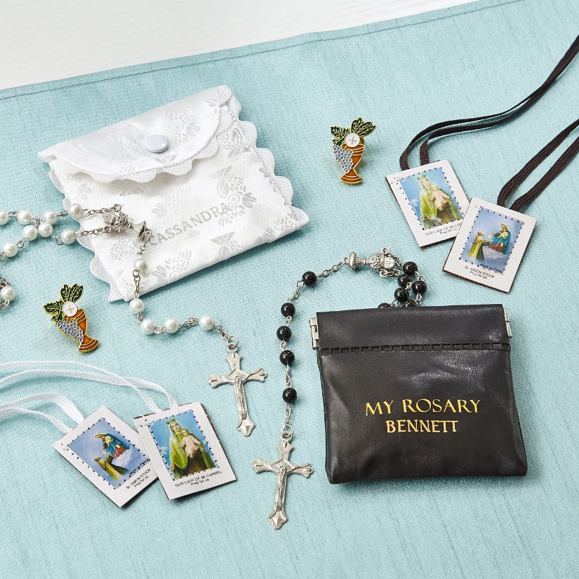First Holy Communion Personalized Rosary Set at Gifts.com