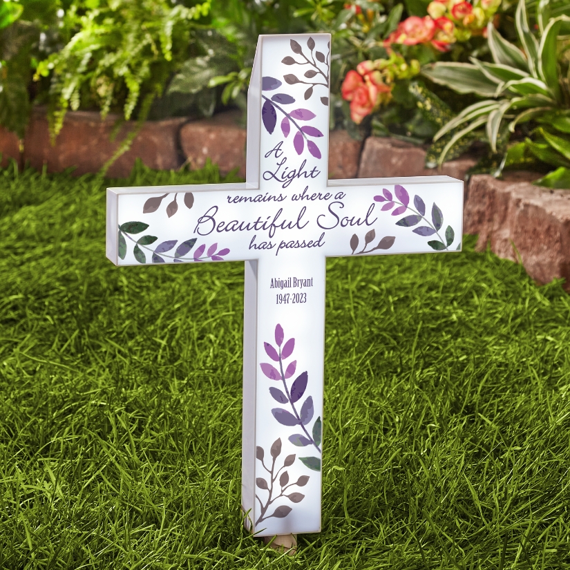 Beautiful Soul Solar Memorial Cross | Legacy Lane