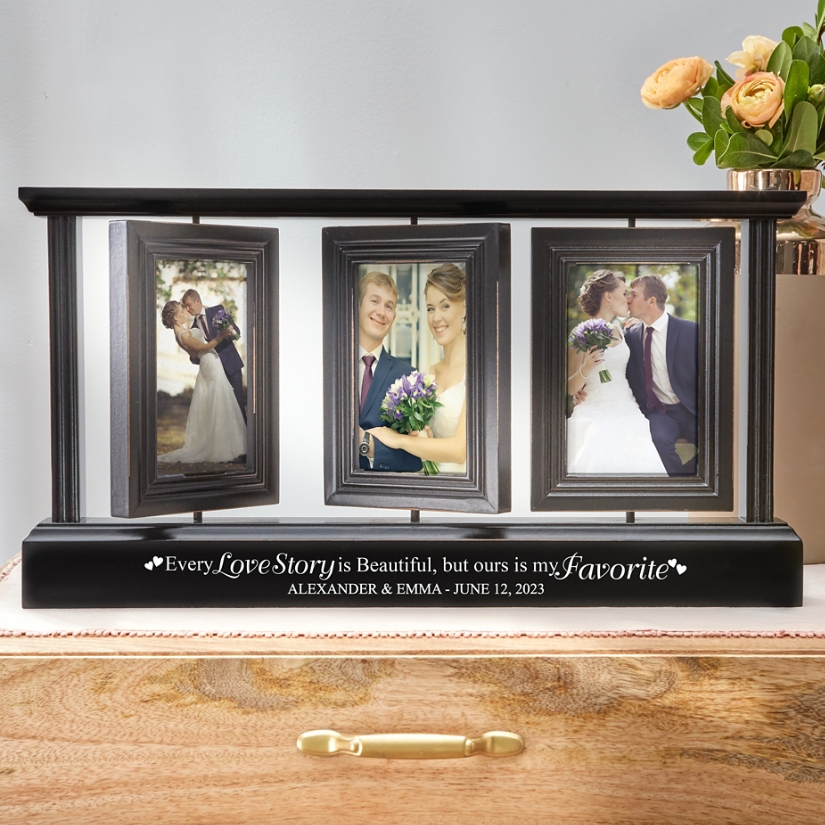 Timeless Love Story Personalized Swivel Frame at Gifts.com