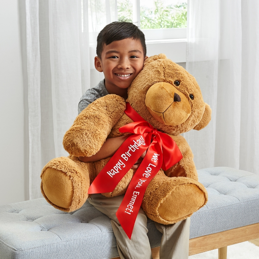 27" Cuddly Personalized Plush Bear at Gifts.com