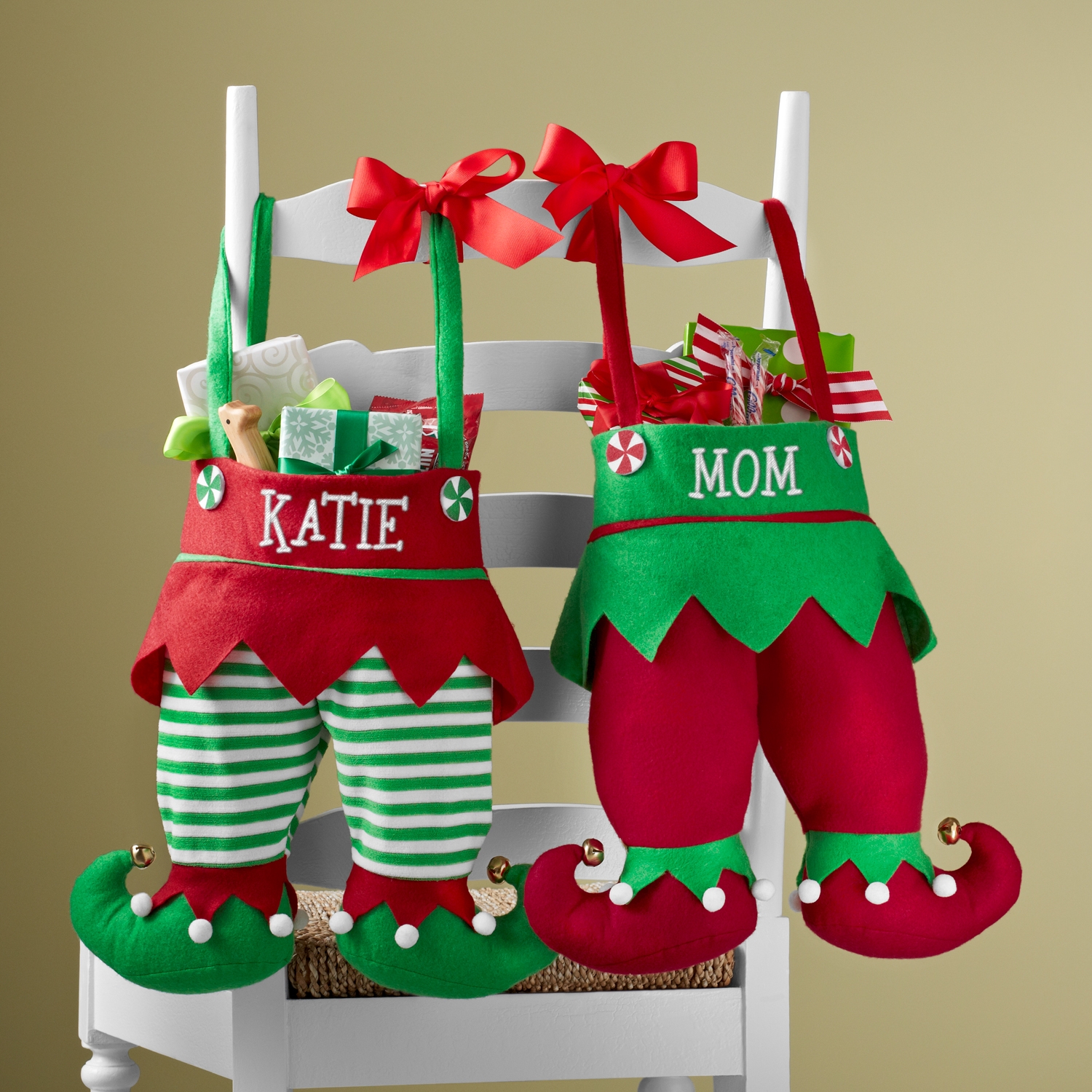Jingle Bell Elf Pants Personalized Stocking | Personal Creations