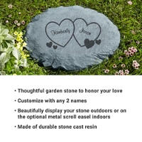 Two Hearts Garden Stone | Personal Creations
