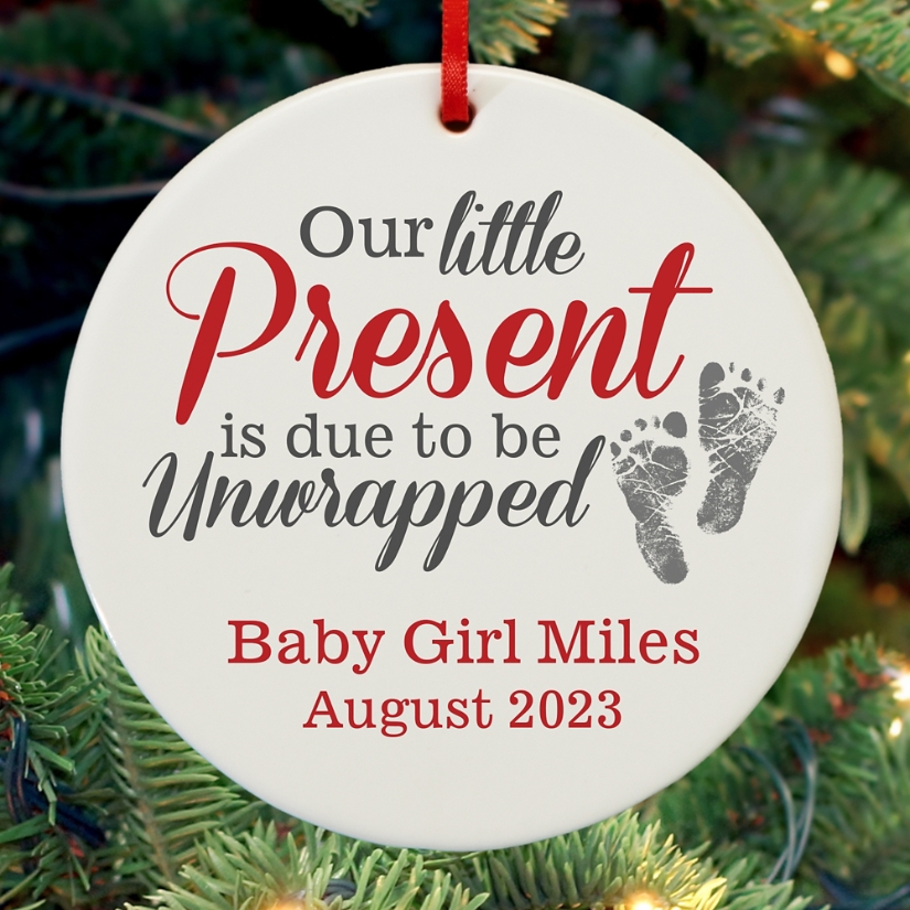 Little Present Round Ornament | Personal Creations