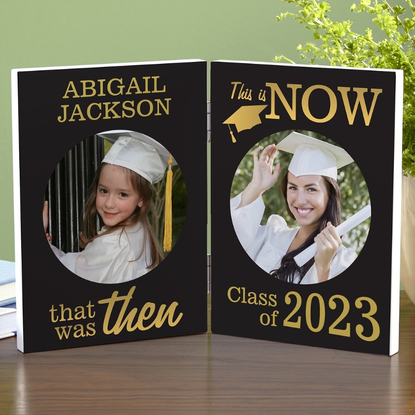 Past and Present Personalized Graduation Photo Panel at Gifts.com