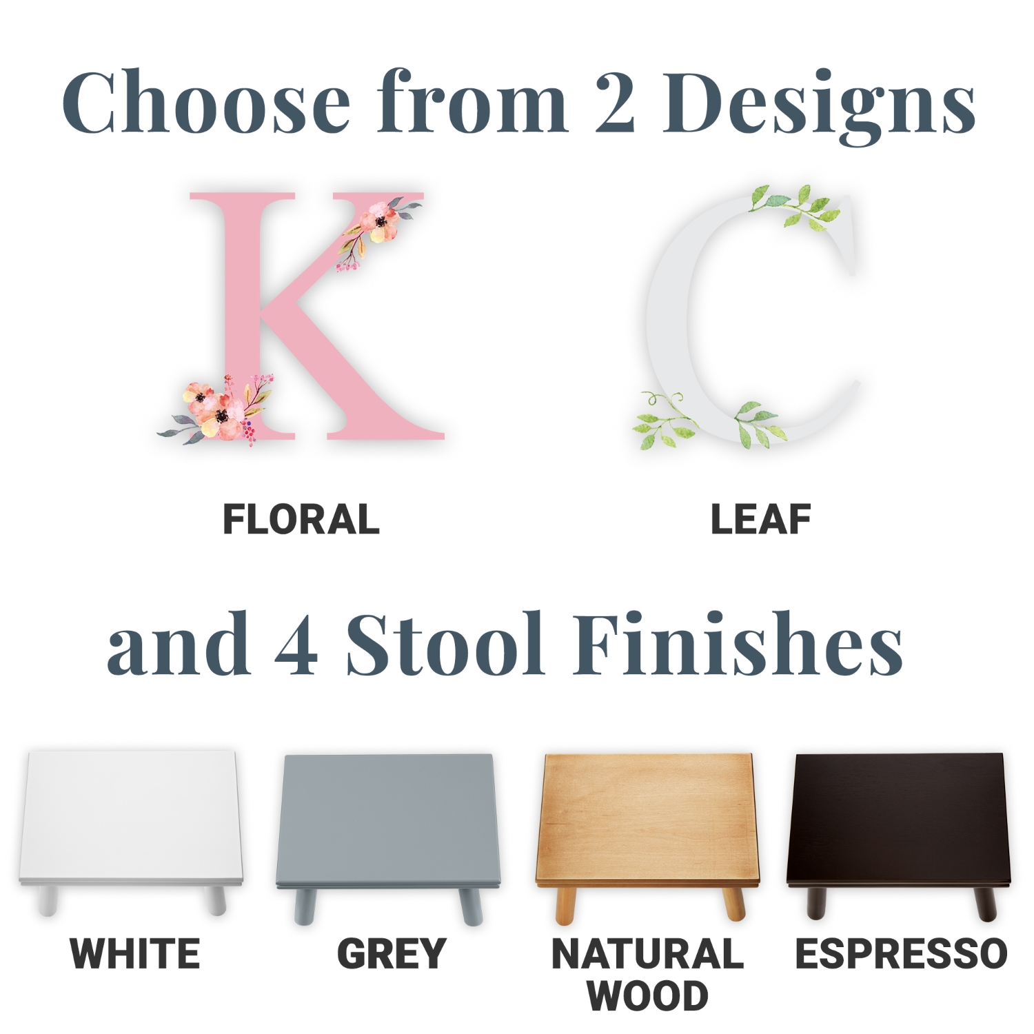 Elegant Baby Name Step Stool | Personal Creations