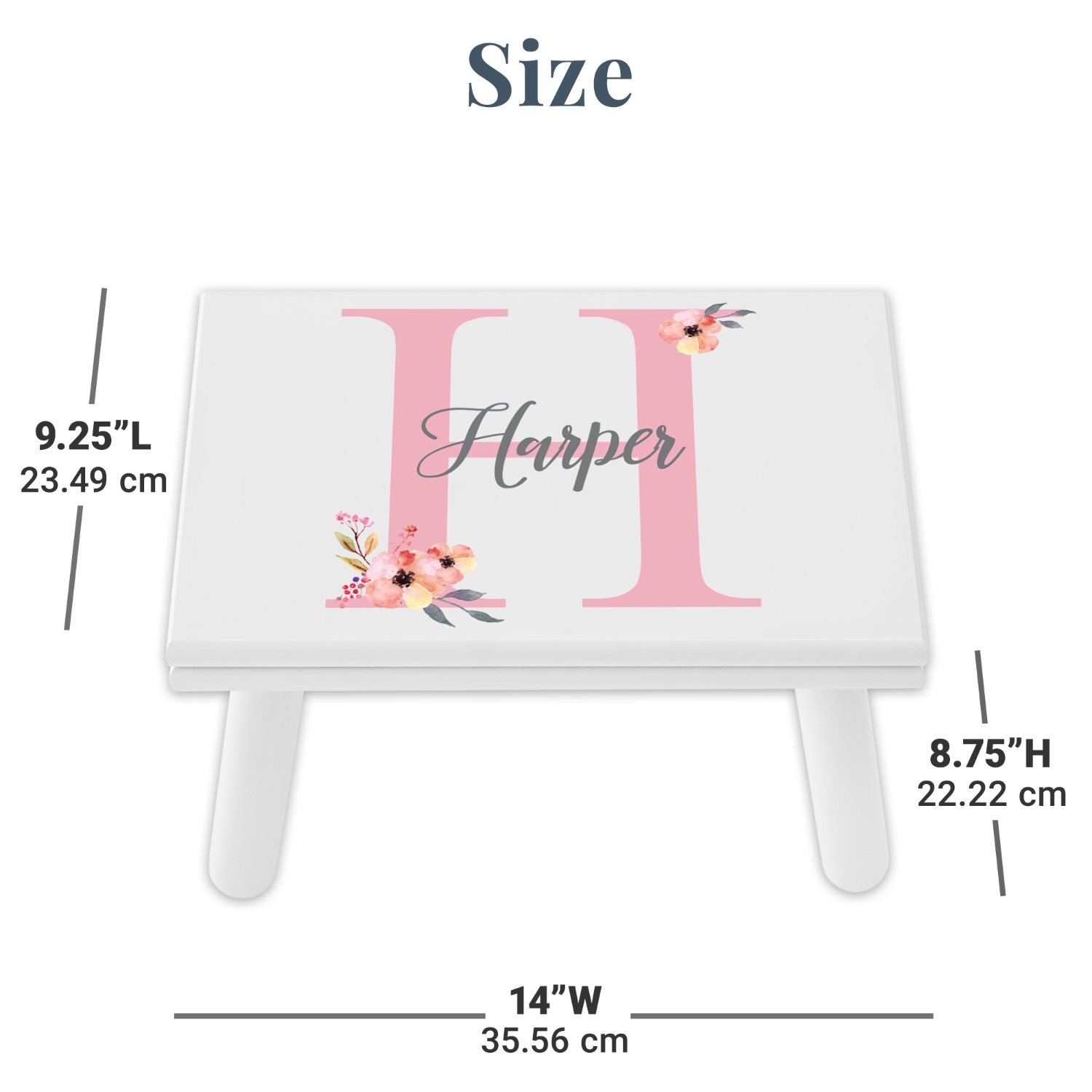 Elegant Baby Name Step Stool | Personal Creations