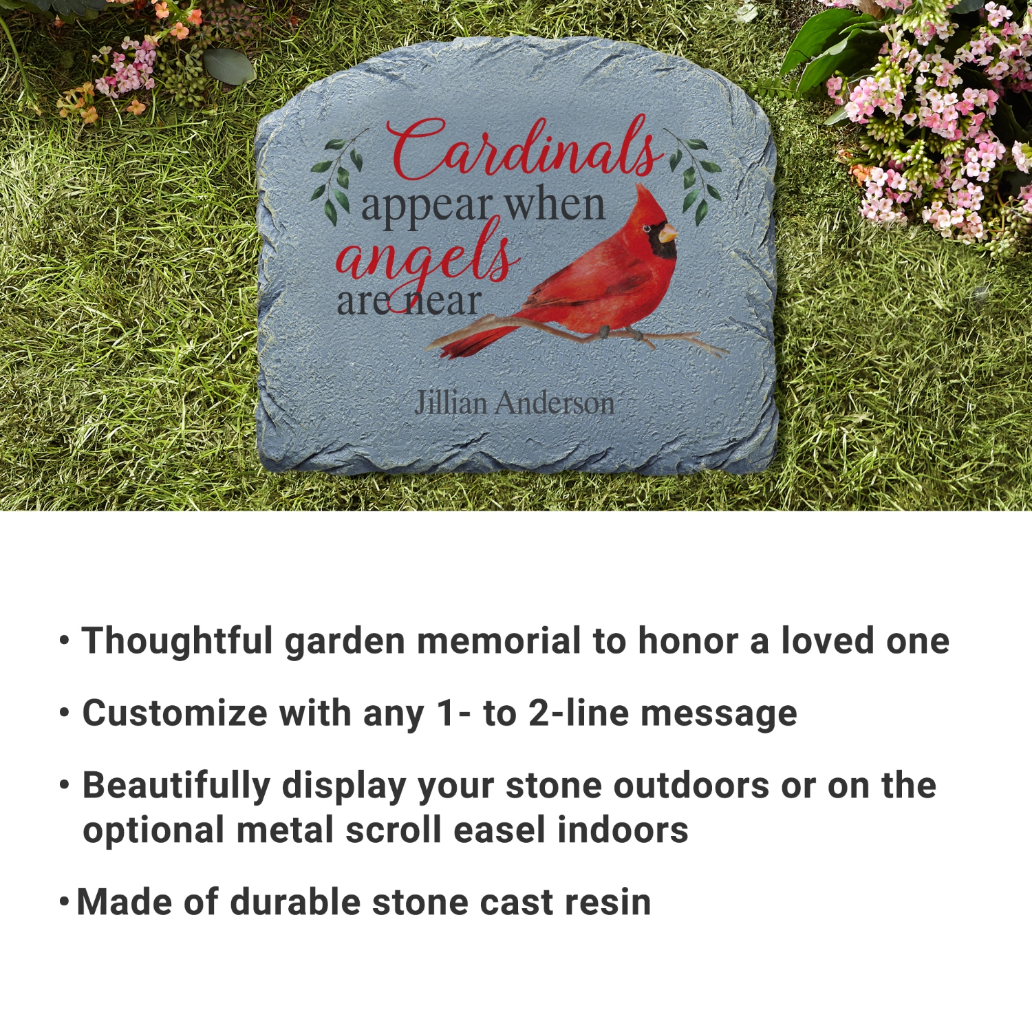 Cardinals Appear When Angels Are Near Memorial Stone | Personal Creations
