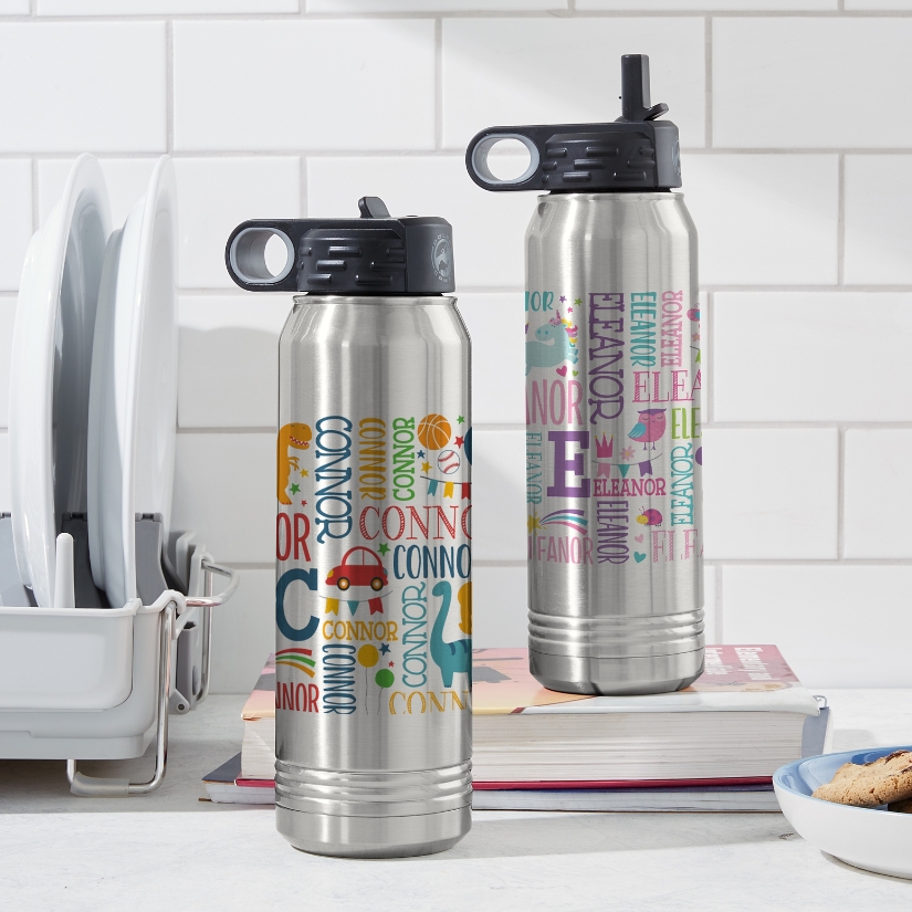 Top Student Personalized Stainless Steel Water Bottle at Gifts.com
