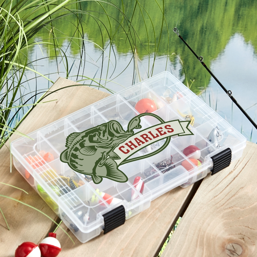 Catch & Release Personalized Fishing Tackle Box at Gifts.com