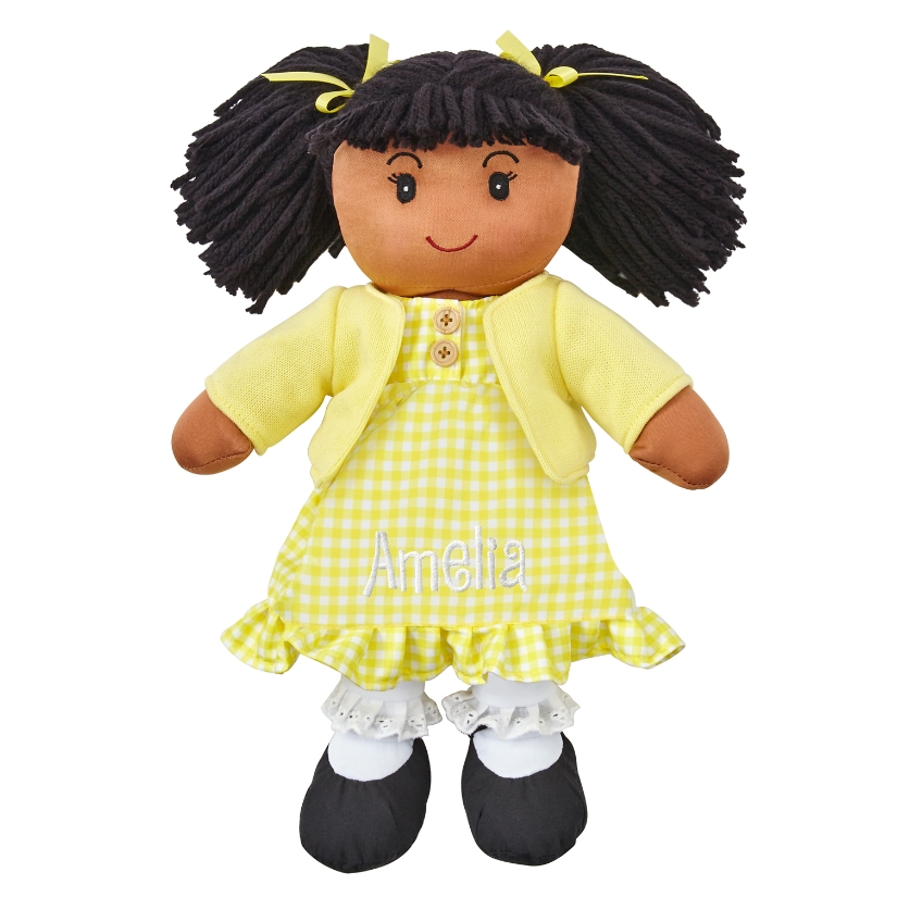 Cuddle Time Rag Doll-Black Hair New | Personal Creations