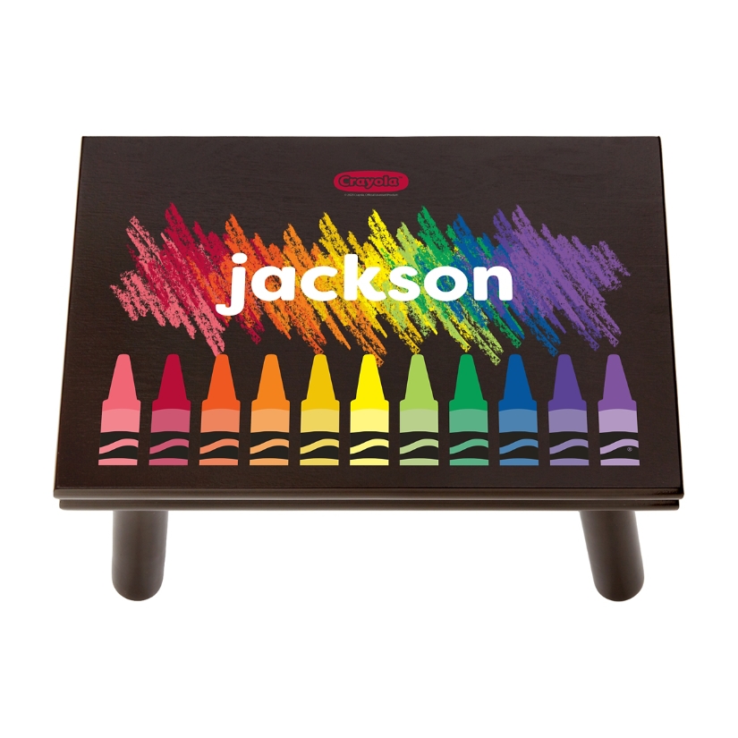 Crayola™ Rainbow Crayons Step Stools-Espresso at Gifts.com