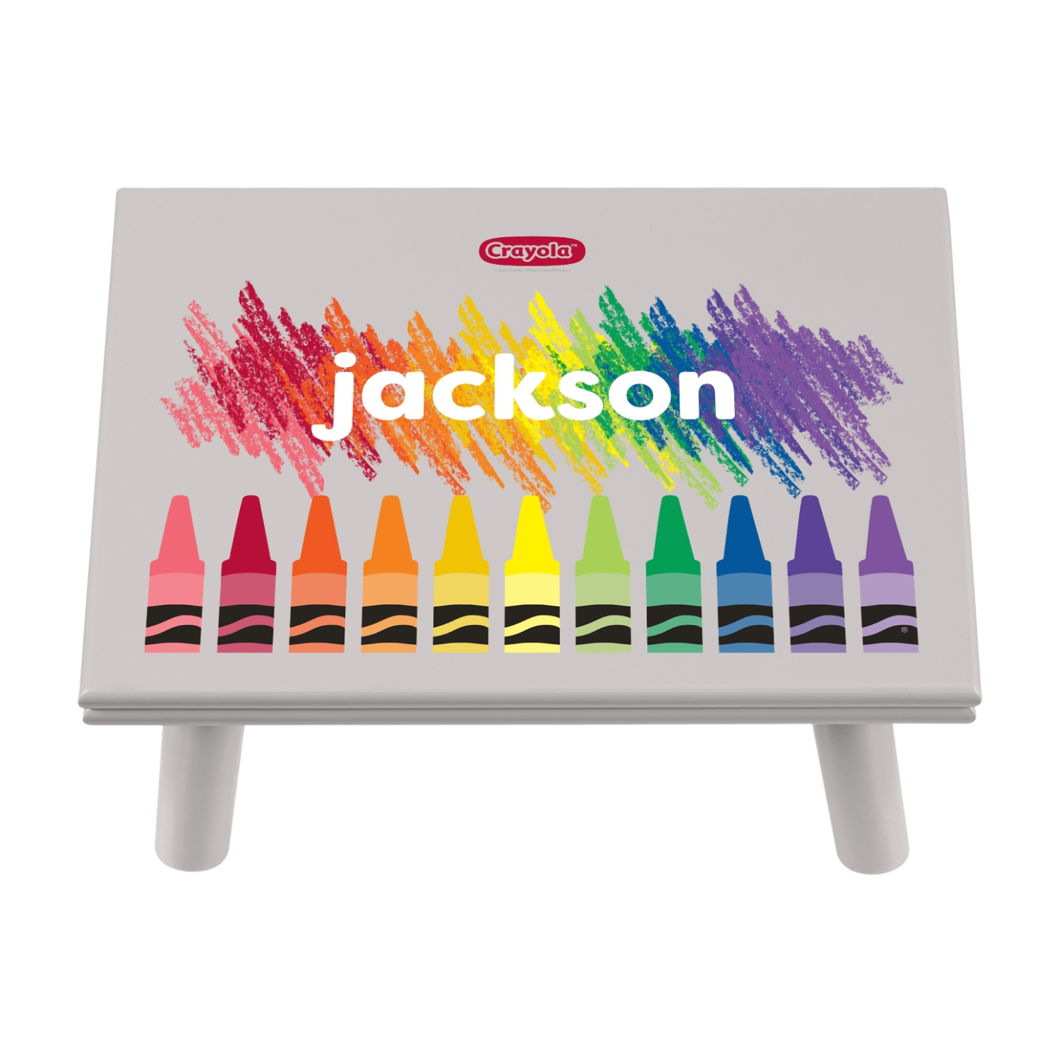 Crayola™ Rainbow Crayons Step Stools-Gray at Gifts.com