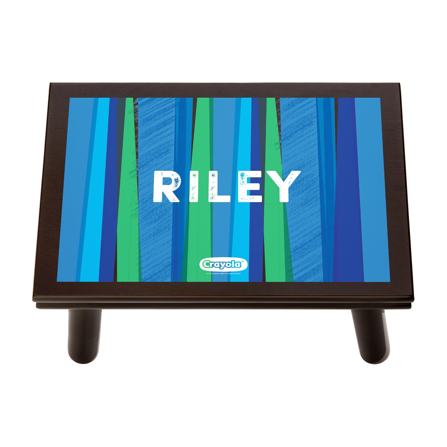 Crayola™ Striped Step Stools-Blue/Green-Espresso at Gifts.com