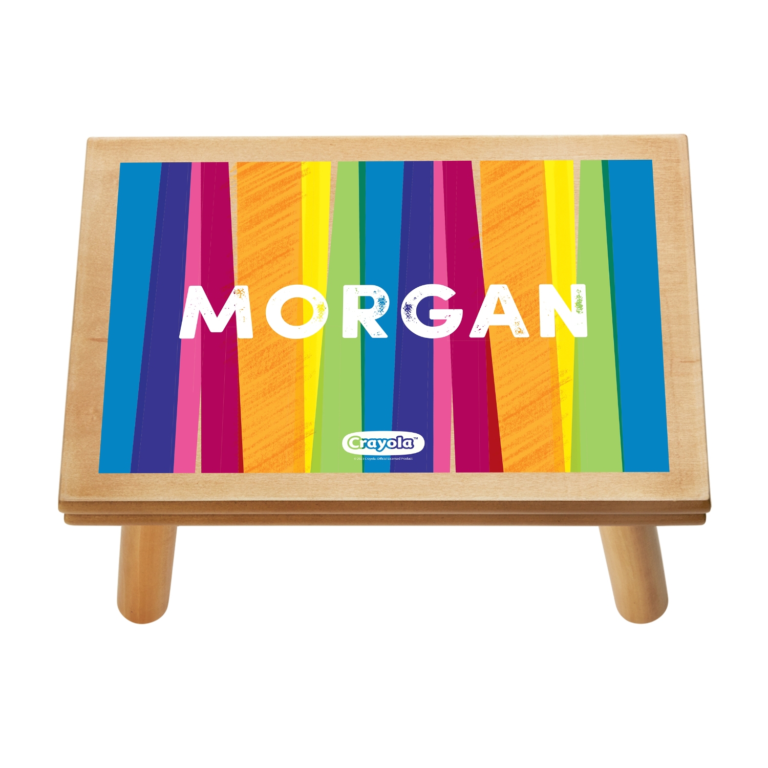 Crayola™ Striped Step Stools-Rainbow-Natural at Gifts.com