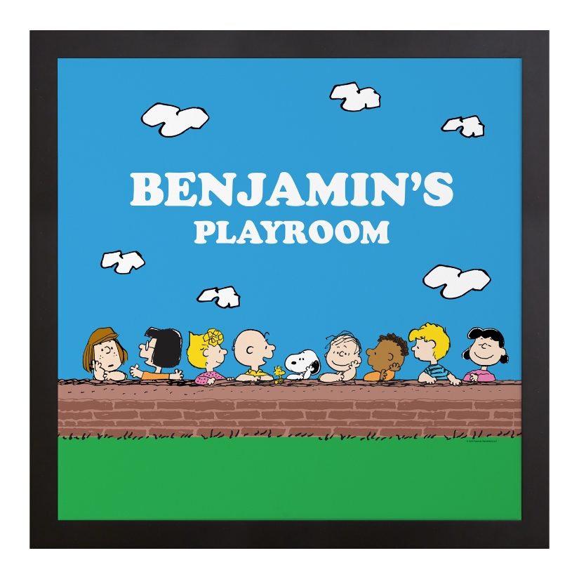 PEANUTS® Gang Together with Friends Wall Art-16x16 Framed at Gifts.com