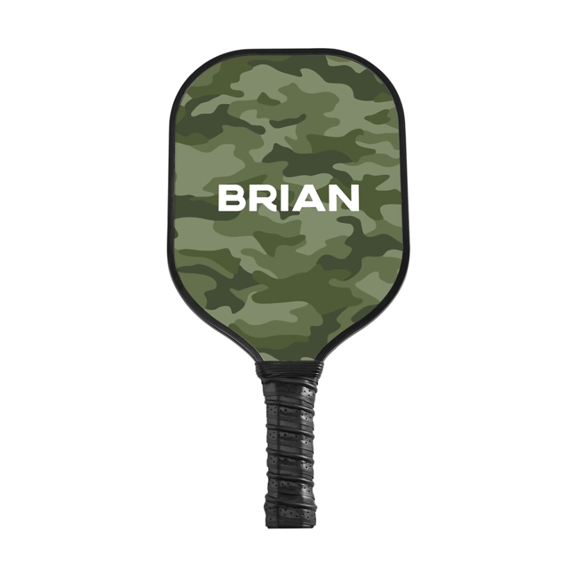 Camo Pickleball Paddle - Black - Green | Personal Creations