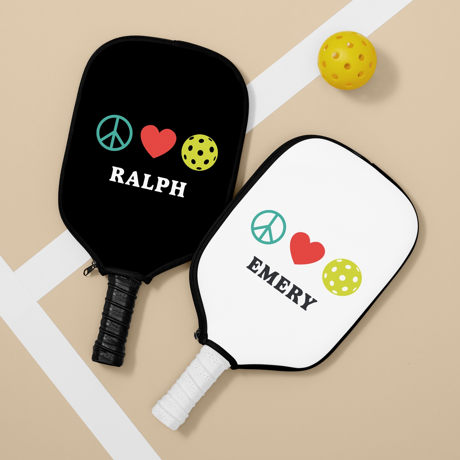 Peace Sign Pickleball Paddle Cover at Gifts.com