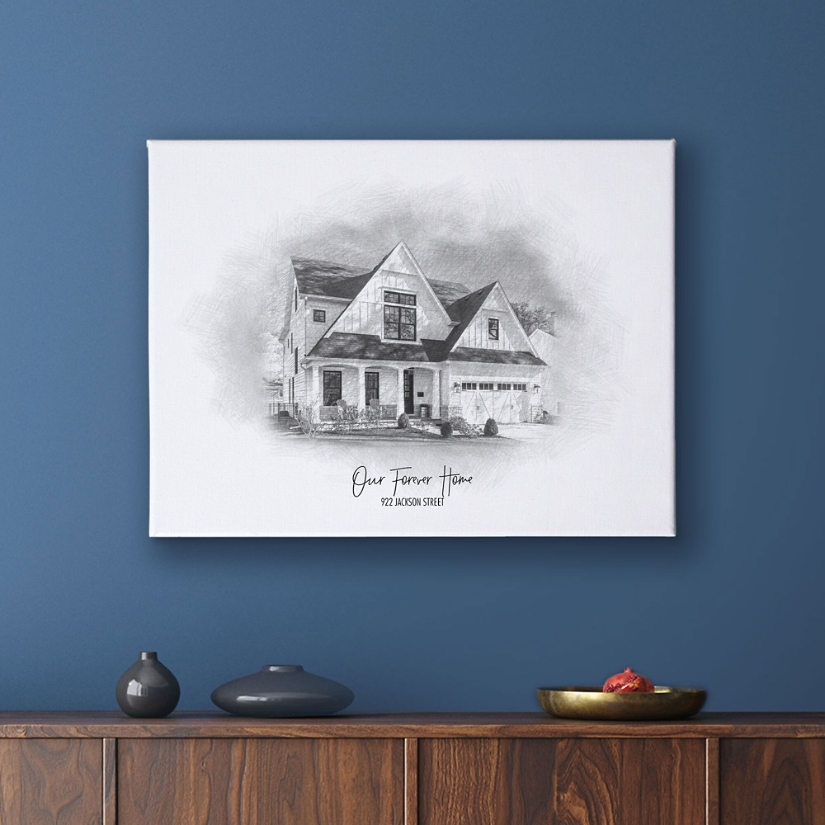 Custom House Sketch Portraits at Gifts.com