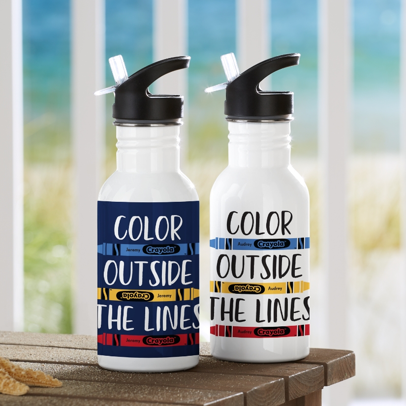 Crayola™ Color Outside the Lines Water Bottle | Parker & Pip