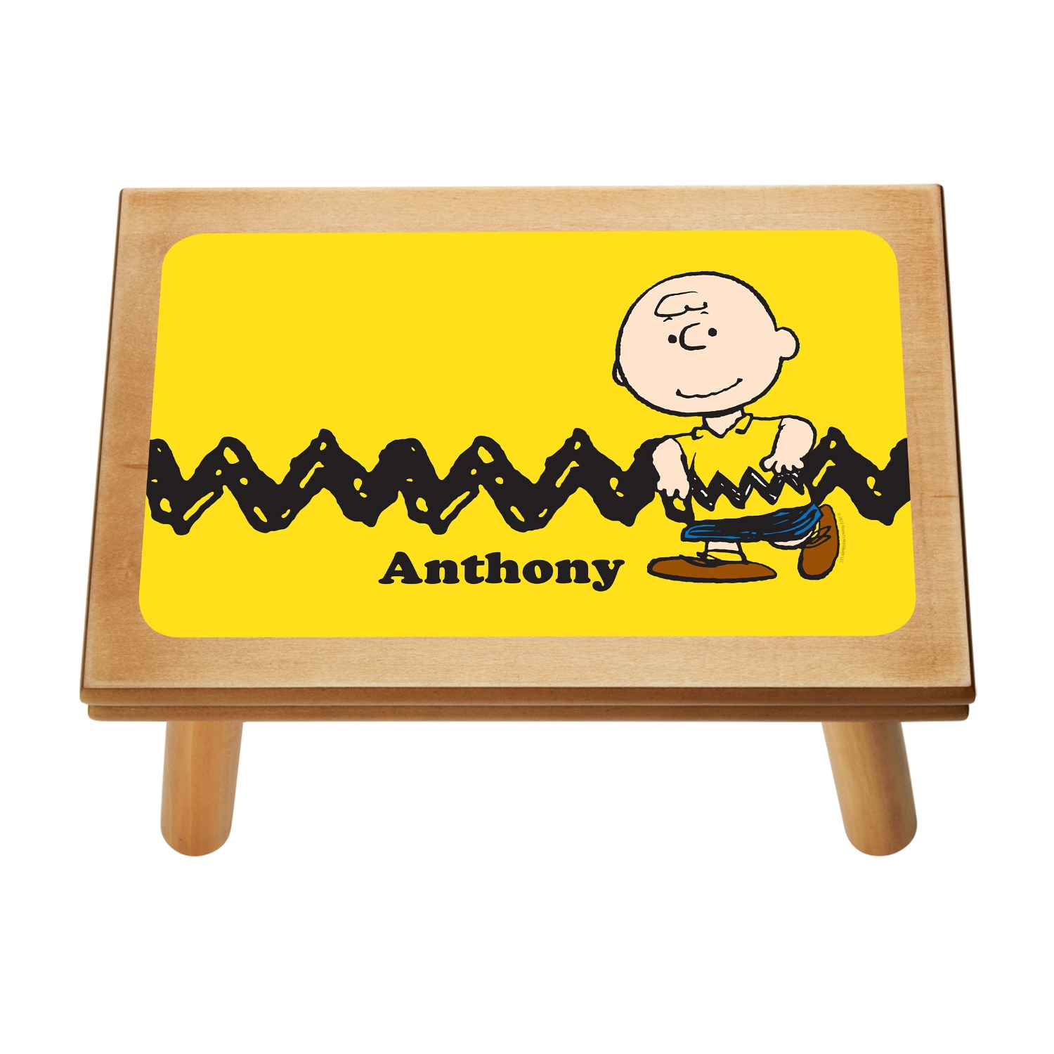 PEANUTS® Step Stool-Charlie Brown™-Natural at Gifts.com