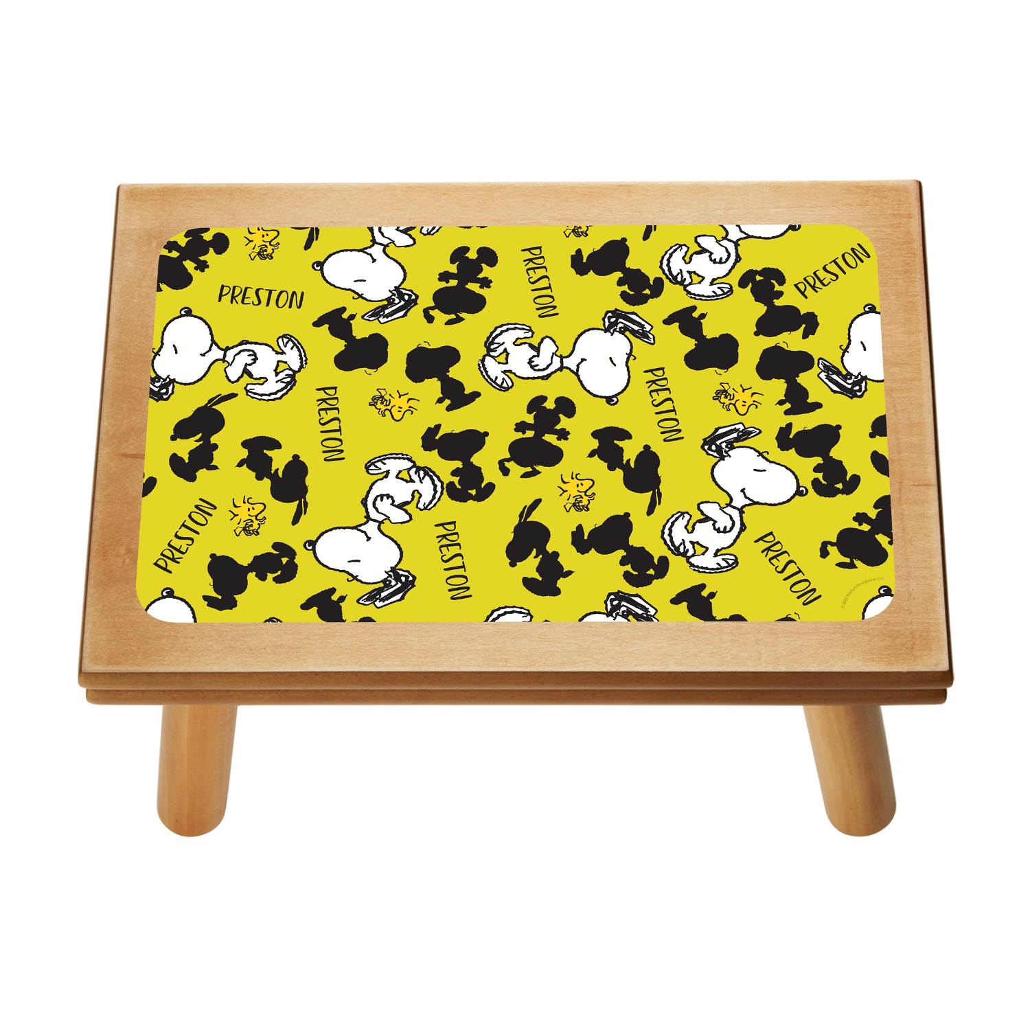PEANUTS® Step Stool-Snoopy™ Dancing-Yellow-Natural at Gifts.com