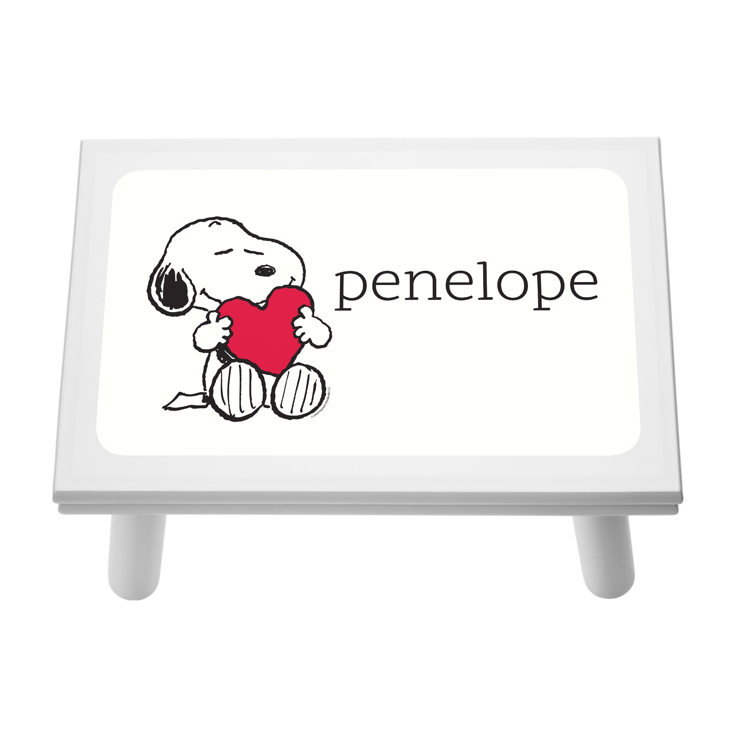PEANUTS® Step Stool-Snoopy™ Heart-White at Gifts.com