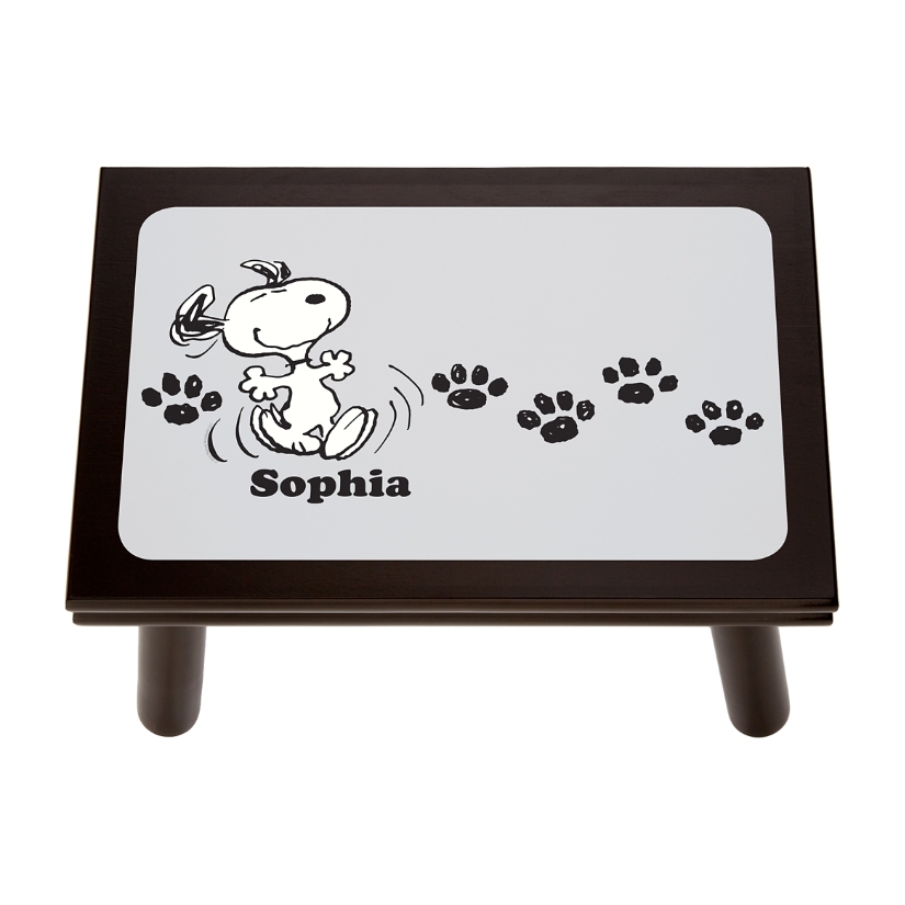 PEANUTS® Step Stool-Snoopy™ Paw Prints-Espresso at Gifts.com