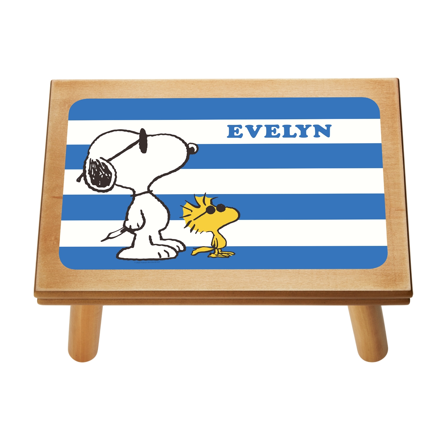 PEANUTS® Step Stool-Snoopy™ Stripes-Natural at Gifts.com