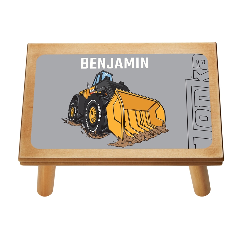 Tonka Truck Step Stool-Bulldozer-Natural | Personal Creations