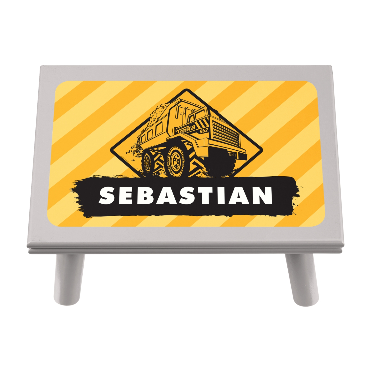 Tonka Truck Step Stool-Mighty Yellow Dump Truck-Gray at Gifts.com