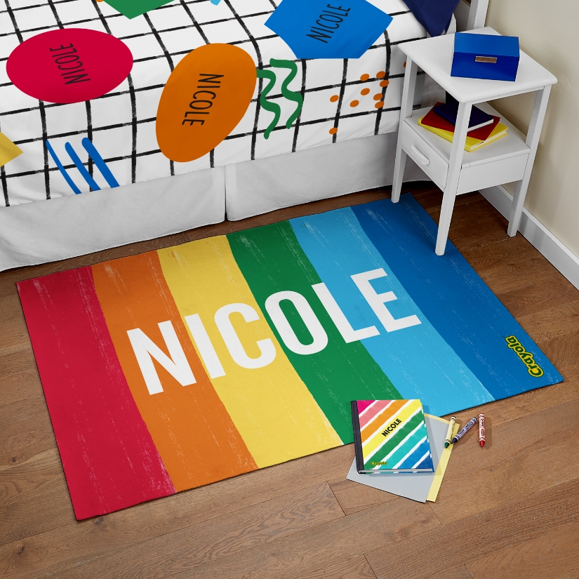 Crayola™ Rainbow Stripes Rug at Gifts.com