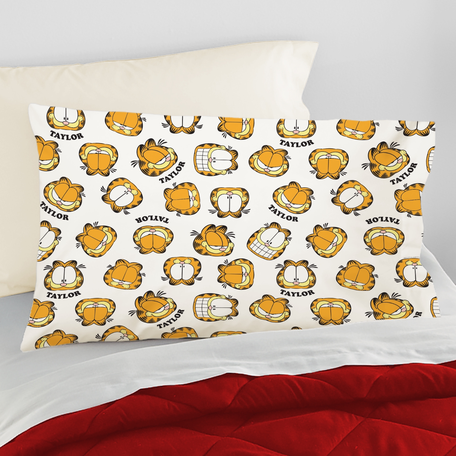 GARFIELD® Faces Pattern Pillowcase | Personal Creations